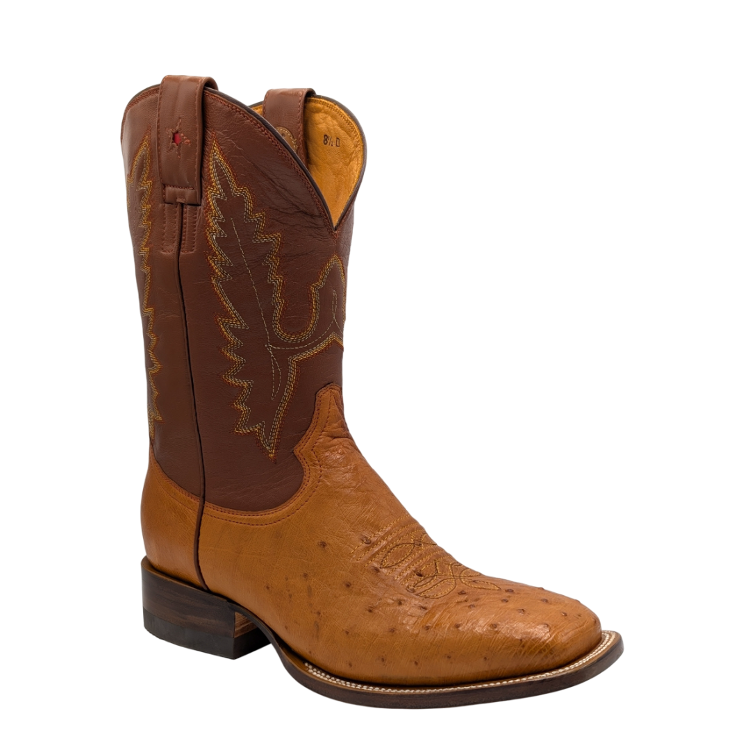 Diego Smooth Ostrich Rodeo Boots - Cognac – Gavel Boots